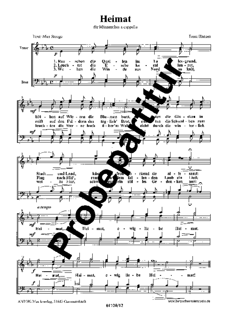 Heimat – Hansen, Ernst | Anton Verlag