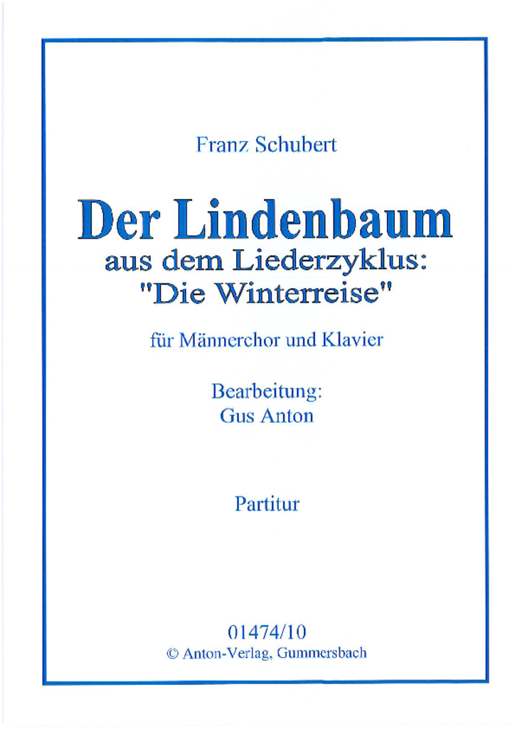 Der Lindenbaum – Schubert, Franz | Anton Verlag